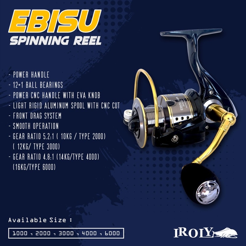 Jual REEL IROLY EBISU HR POWER HANDLE SEAL KARET 1000-6000 | Shopee Indonesia