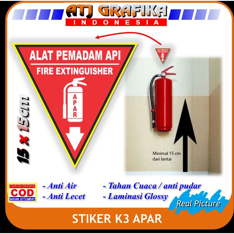 Jual Stiker alat pemadam api ringan sticker APAR K3 keselamatan kerja ...