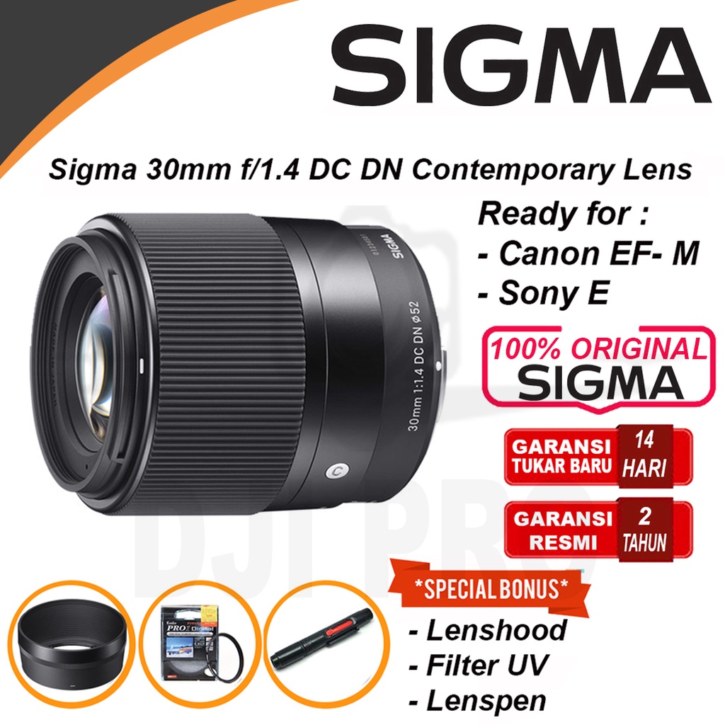 Jual Sigma 30mm f1.4 DC DN Contemporary Lens / Lensa Sigma 30mm f/1.4 ...