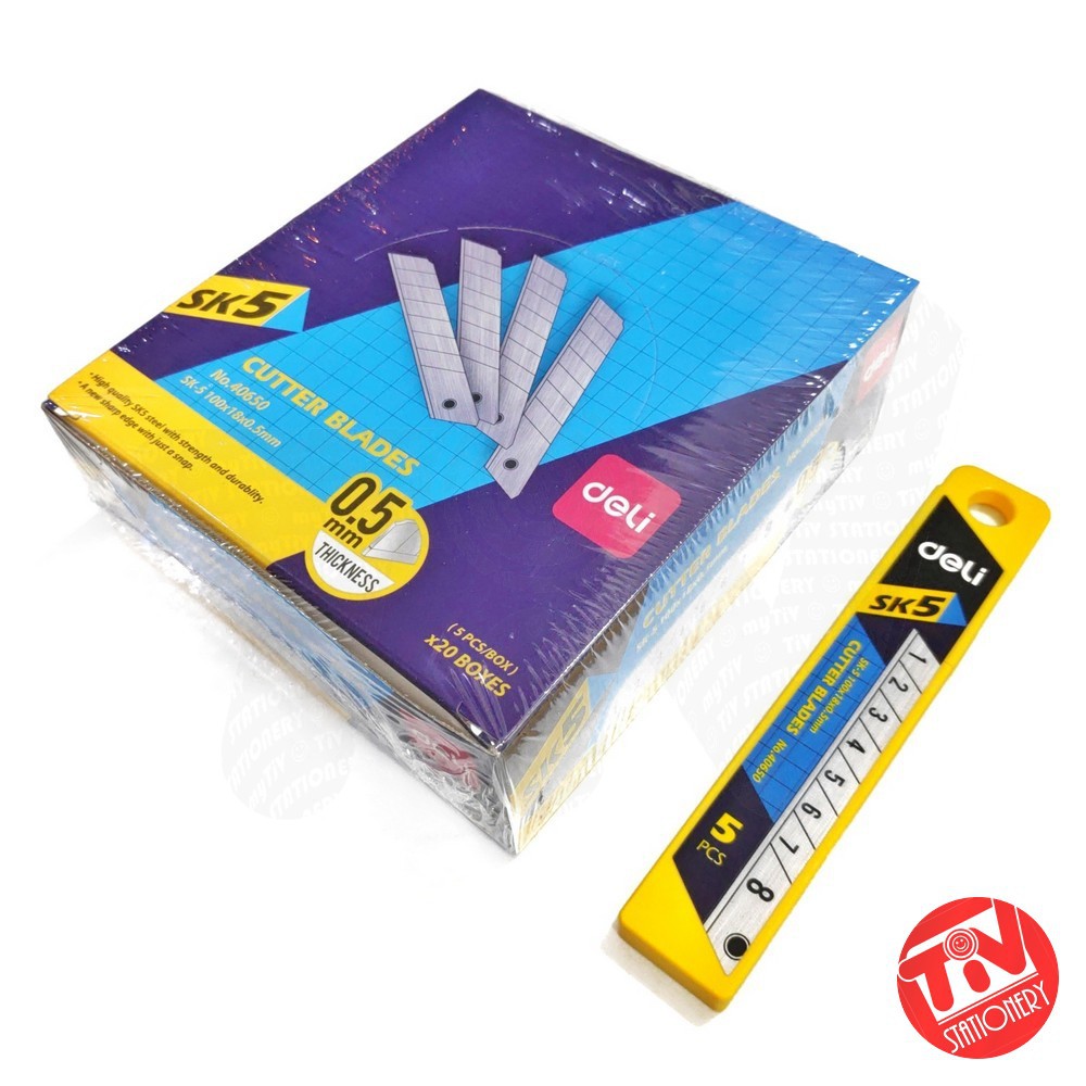 Jual Refill / Isi Cutter DELI SK-5 Besar (1 Box = 20 x 5 blades ...