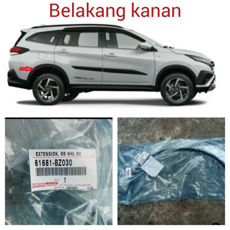 Jual MOULDING QUATER TOYOTA RUSH/TERIOS 61681-BZ030 TAHUN 2018/2020 ...