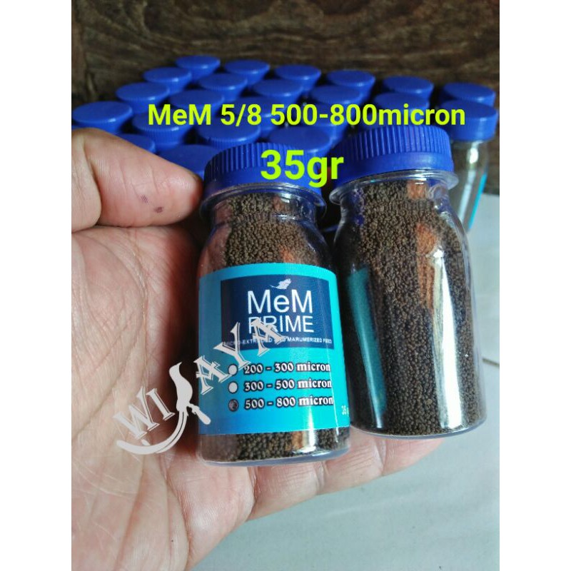 Jual MeM 5/8 500-800 micron 35 35gr gram pelet ikan hias cupang,guppy ...
