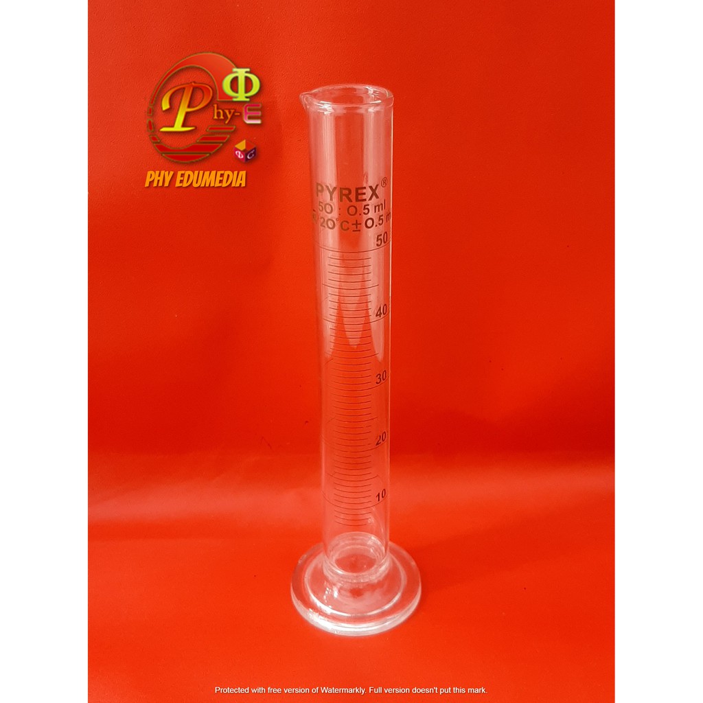 Jual Gelas Ukur 50ml / Measuring Cylinder 50ml PYREX / Tabung Ukur 50ml ...
