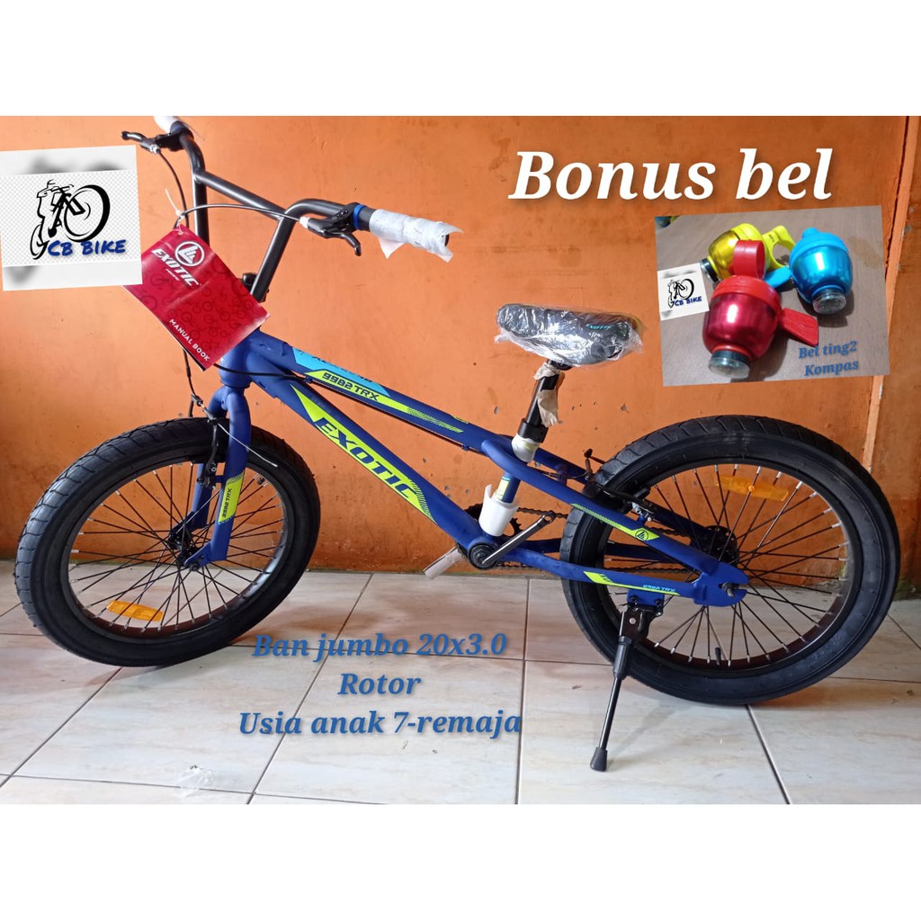 Jual SEPEDA BMX UKURAN 20 INCH BAN JUMBOO 3.0 EXOTIC 9982 TRX USIA 6 ...