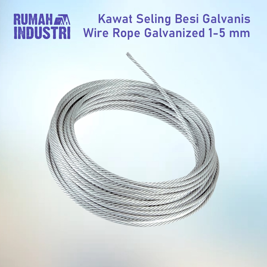 Jual TANGGUH! Kawat Seling Galvanis Wire Steel Galvanized 1mm,2mm,3mm ...