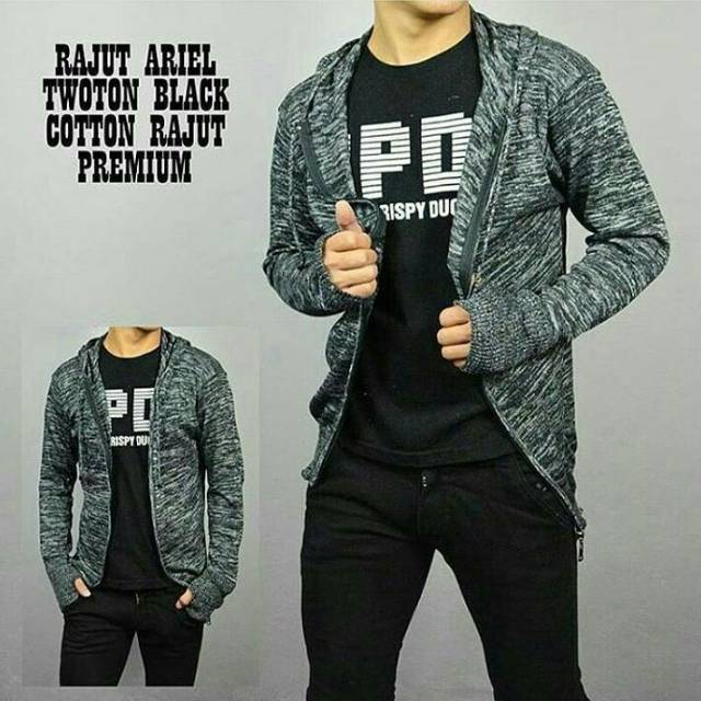 Jual Jaket Rajut Pria / Jaket Pria / Rajut Pria / Jaket Roundhand ...