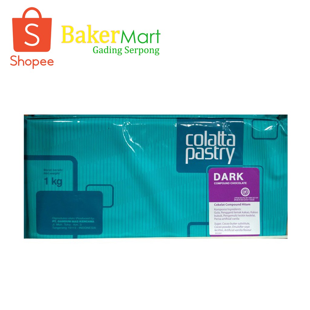 Jual Colatta Pastry Dark Coklat Compound 1kg | Shopee Indonesia