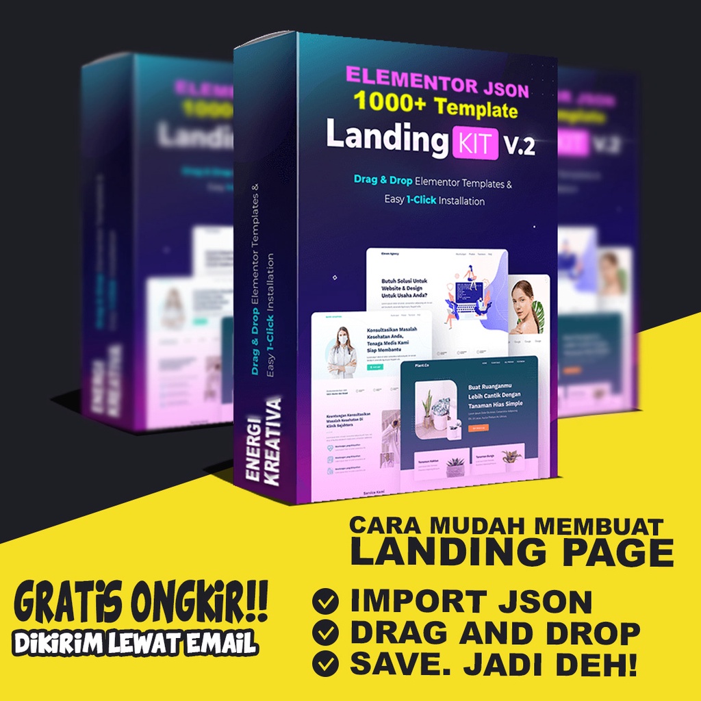 Jual 1000+ Template Landing Page Elementor Pro Siap Pakai | Shopee ...