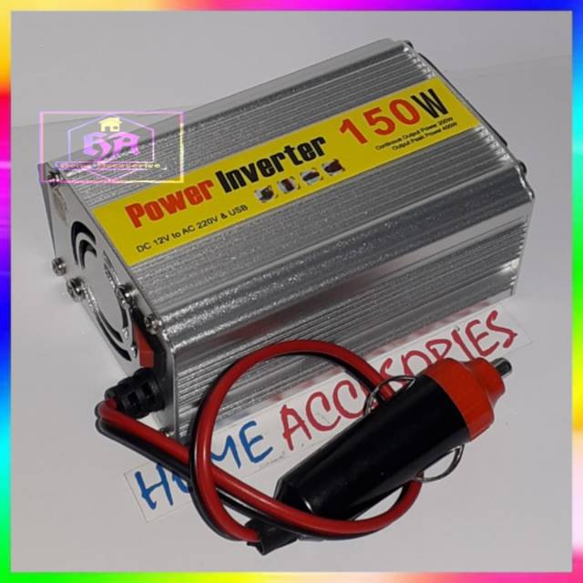 Jual Power Inverter 150W DC 12V to AC 220V Ada Port USB Inverter 150 ...