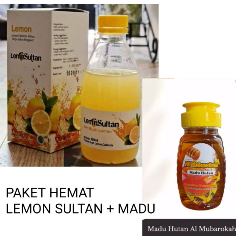Jual SARI LEMON MURNI/LEMON SULTAN + MADU HUTAN KALIMANTAN 150ML ...