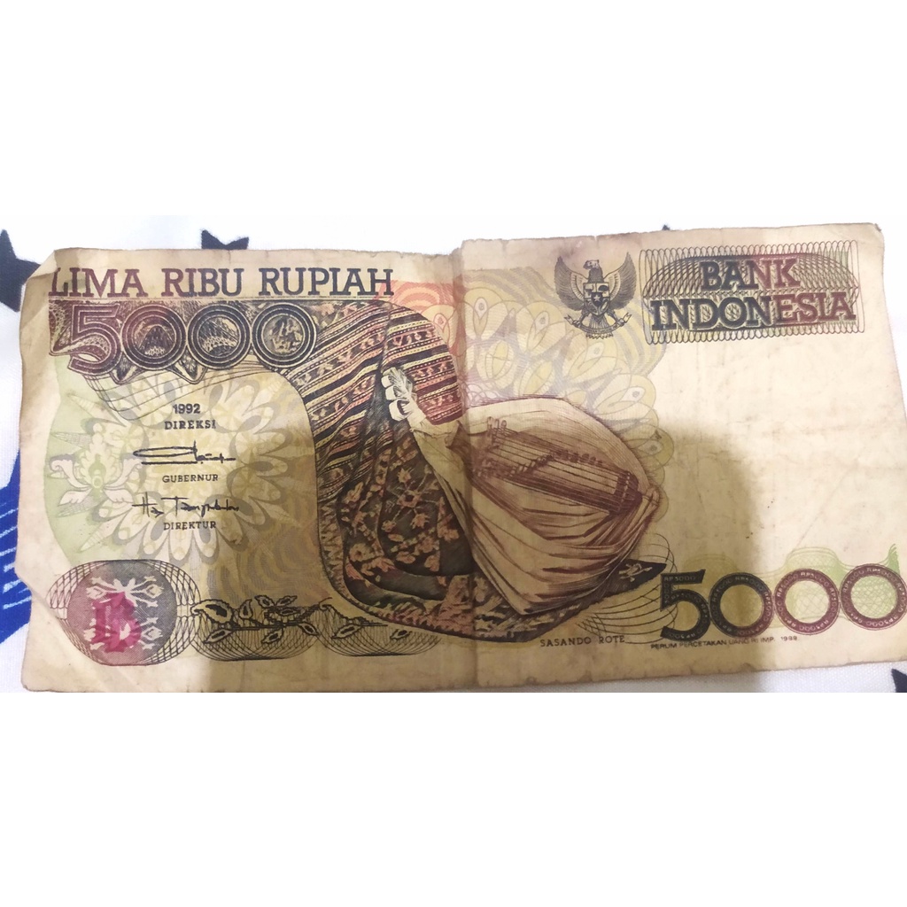Jual Uang Kuno Rp 5000 Asli Tahun 1992 | Shopee Indonesia