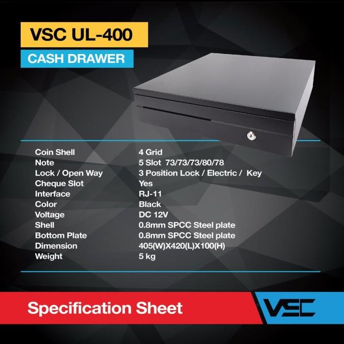 Jual CASH DRAWER / LACI UANG / LACI KASIR VSC UL-400,RJ -11 | Shopee ...