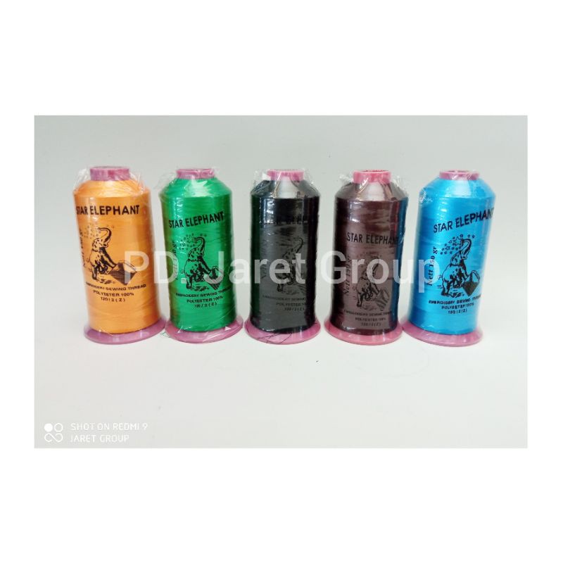 Jual Benang Bordir Polyester Star Elephant 5000m | Shopee Indonesia