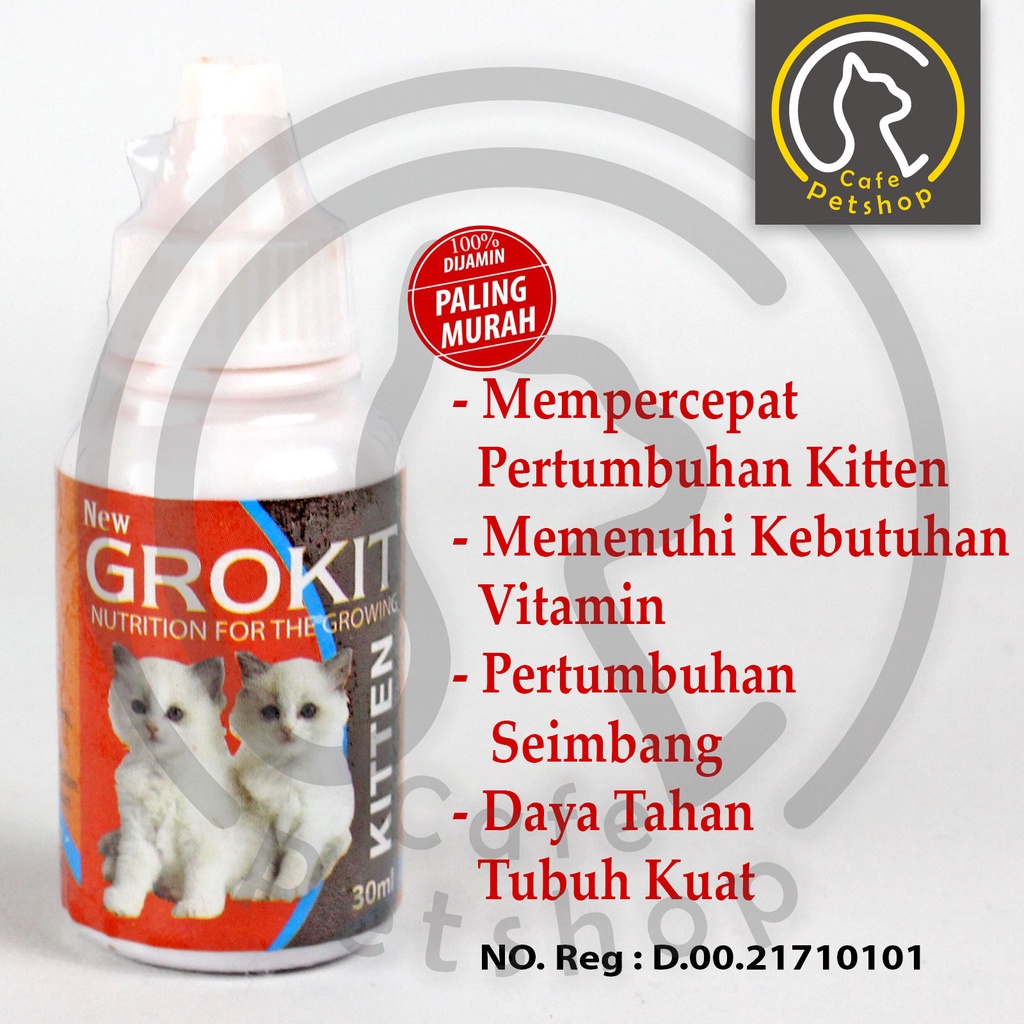 Jual GROKIT DROP - Obat Vitamin Anak Kucing Nutrisi Pertumbuhan Anak Kucing Kitten Cat GROKIT ...