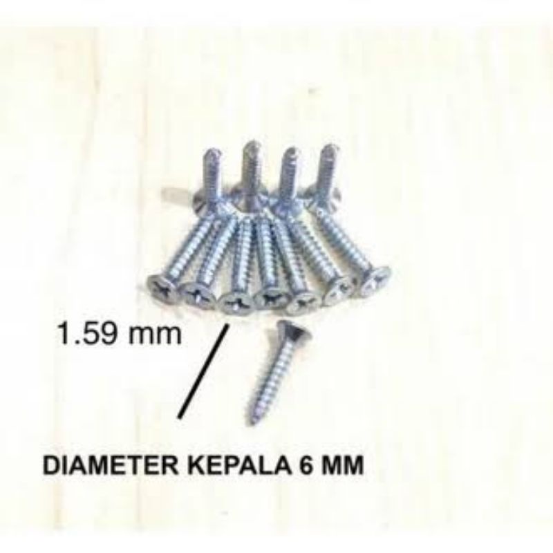 Jual Taping Screw Sekrup Skrup 6 x 5/8" | Shopee Indonesia
