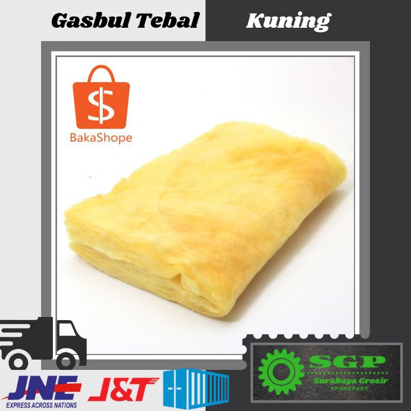 Jual [10Pcs] Gasbul Jumbo Tebal Kuning 1 Ikat glasswool peredam knalpot ...