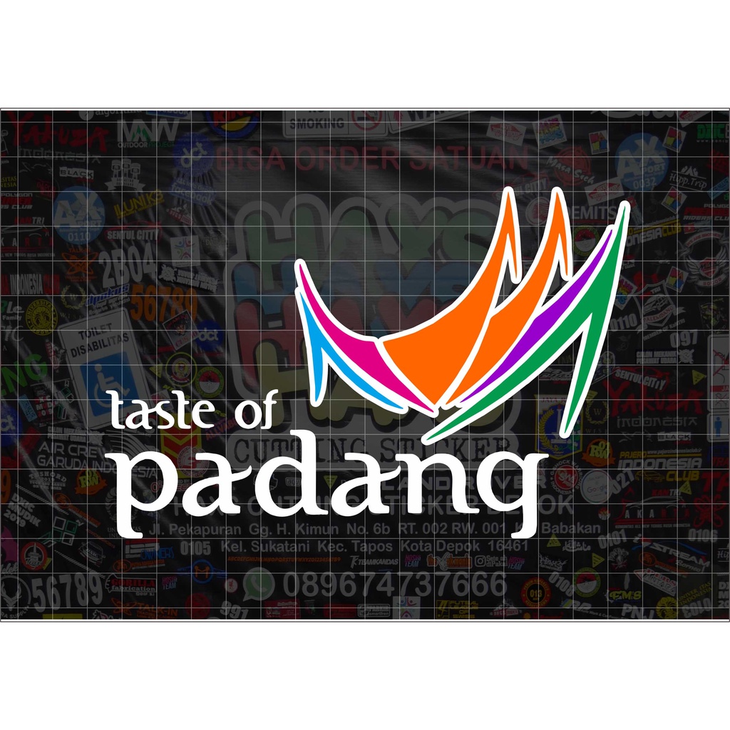 Jual Cutting Sticker Taste of Padang Ukuran 15 Cm | Shopee Indonesia