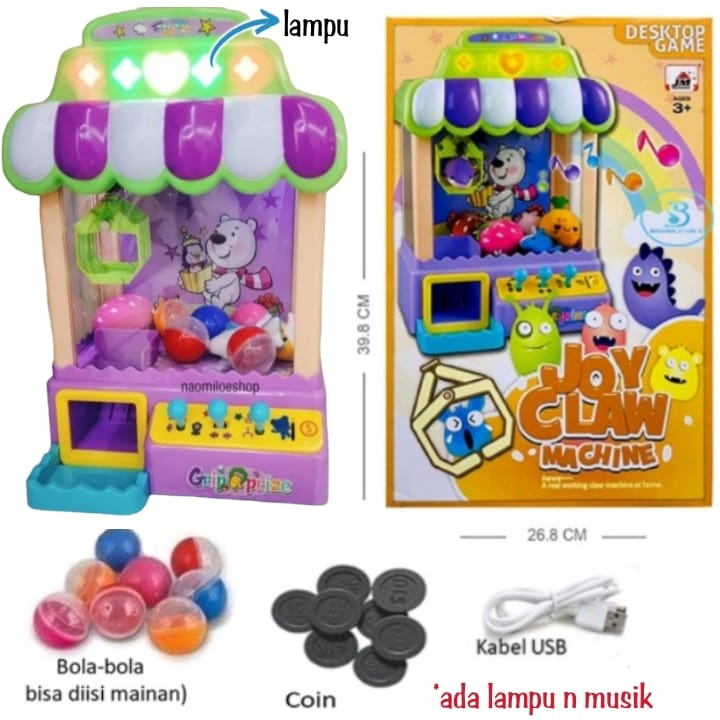 Jual JOY CLAW mainan claw machine Mainan anak mesin capit boneka candy graber mainan tangkap ...