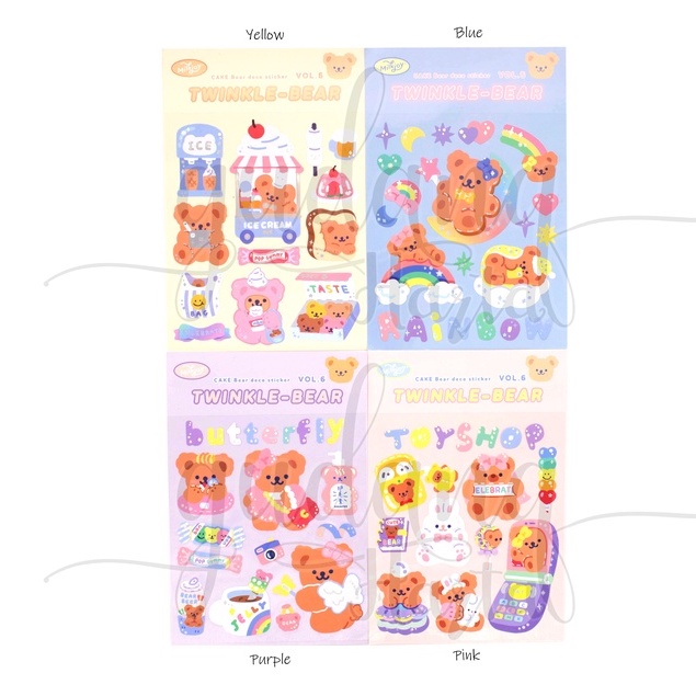 Jual Stiker Twinkle Bear Stiker Motif Peri Lucu Sticker Unik DIY GH ...