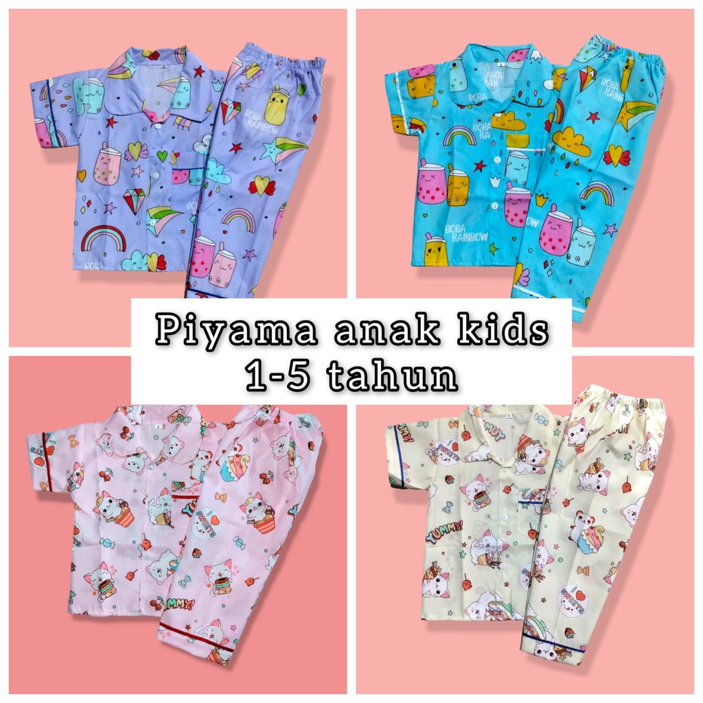 Jual piyama anak usia 1-5 tahun part 2 M L XL | Shopee Indonesia