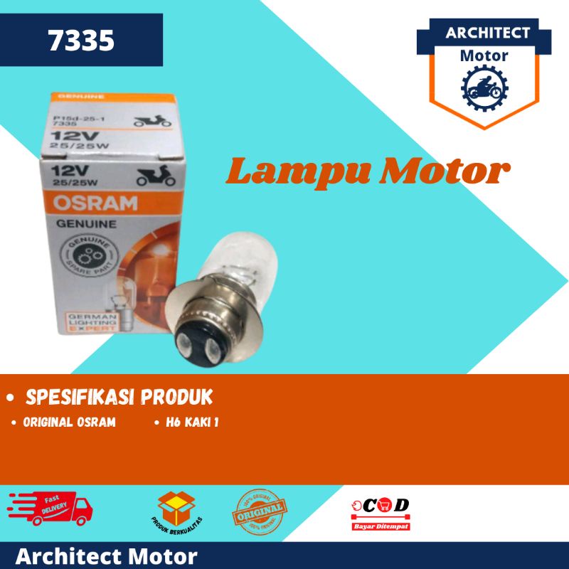 Jual Lampu Motor T19 Osram H6 Standar 12 V Original | Shopee Indonesia