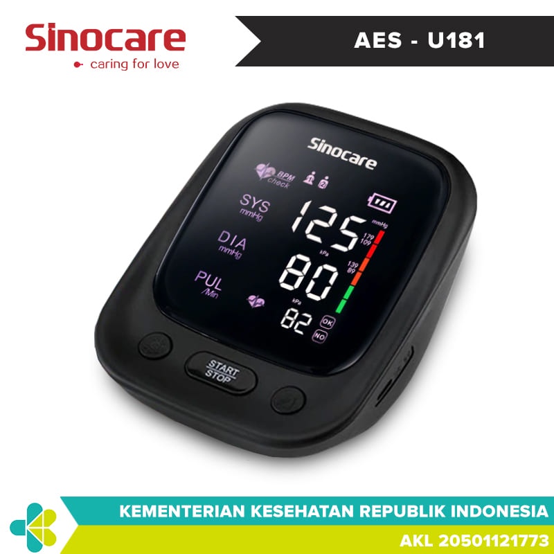 Jual Sinocare AES-U181 Tensimeter Digital Otomatis Original | Shopee ...