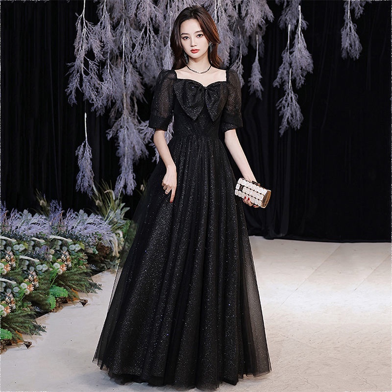 Jual Gaun malam wanita kulit hitam rok panjang elegan temperamen pesta ...