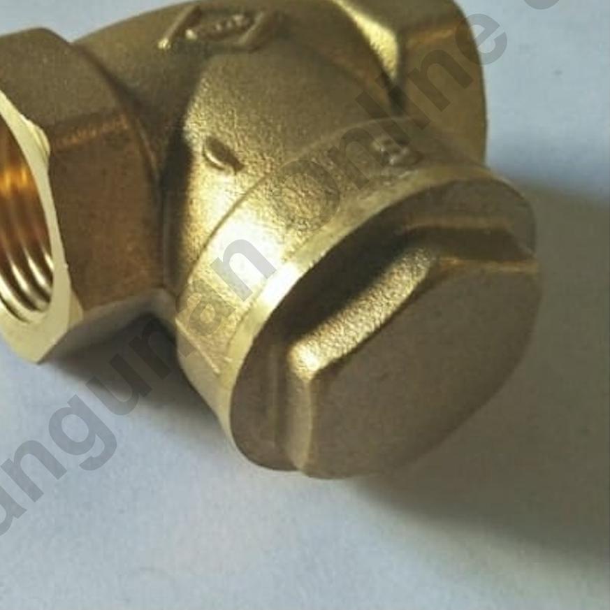 Jual Check Valve Kuningan 1/2” inch FLO Klep Katup Swing 1/2” dim ...
