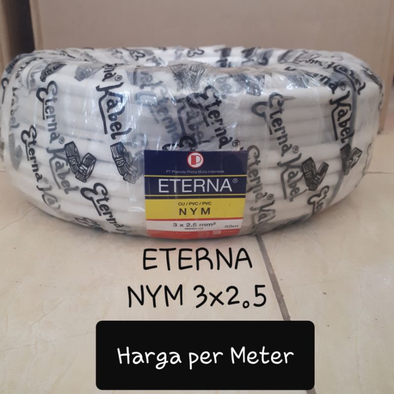Jual Kabel Eterna NYM 3x2.5 / 3 x 2.5 / 3 x 2,5 Kawat Tembaga SNI LMK - Ecer Meteran | Shopee ...