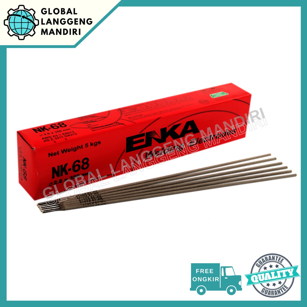 Jual Kawat Las ENKA NK68 2.6MM (5KG) / NK 68 2.6 MM STEEL | Shopee Indonesia