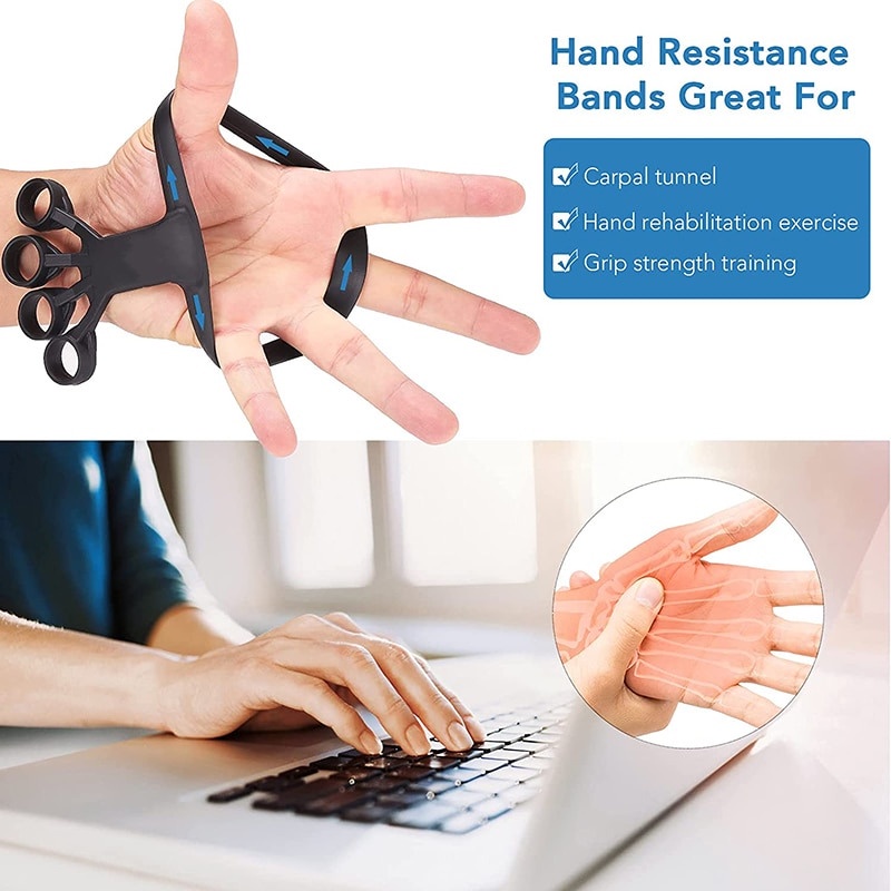 Jual Finger Resistance Band Hand Grip/alat Terapi Tangan Stroke Otot ...