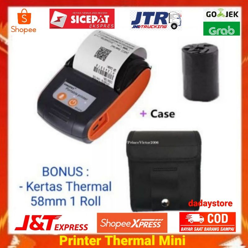 Jual [BISACOD] Printer Mini Thermal Receipt Bluetooth GOOJPRT PT 210 58mm Wireless Portable ...