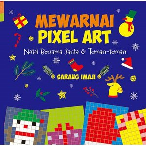 Jual BUKU MURAH Mewarnai Pixel Art - Natal Bersama Santa dan Teman - Temannya | Shopee Indonesia