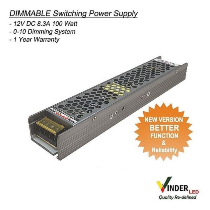Jual VINDER DC 12V 8A 0-10V Dimmable PSU Power Supply Travo Trafo ...
