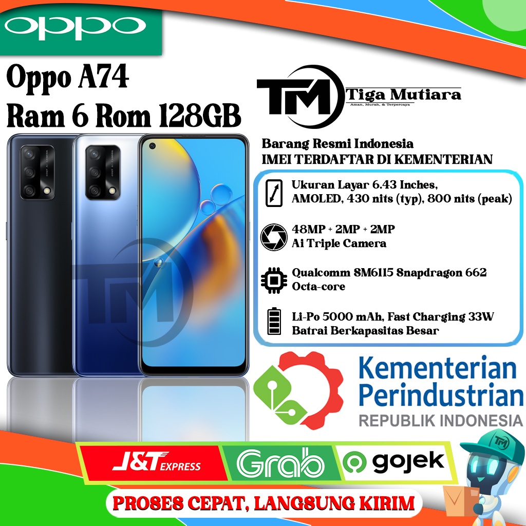 Jual Oppo A74 4G | A74 5G Ram 6 Rom 128GB | Shopee Indonesia