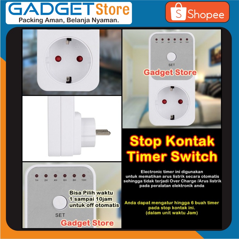 Jual Stop Kontak Timer Switch Otomatis mematikan/ memutus arus listrik ...