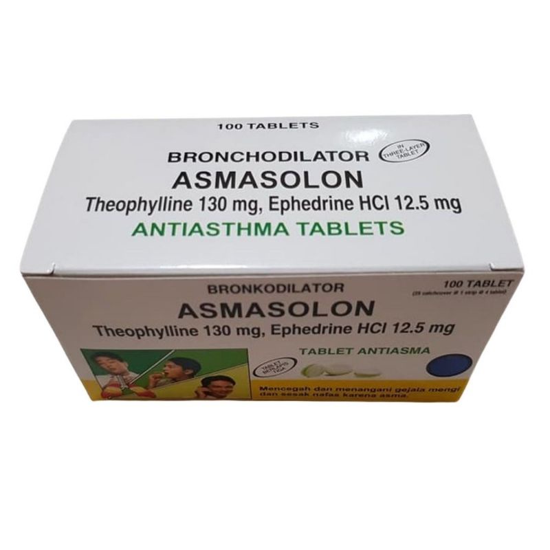 Jual asmasolon 1 box isi 25 strip 100 tablet 100's | Shopee Indonesia