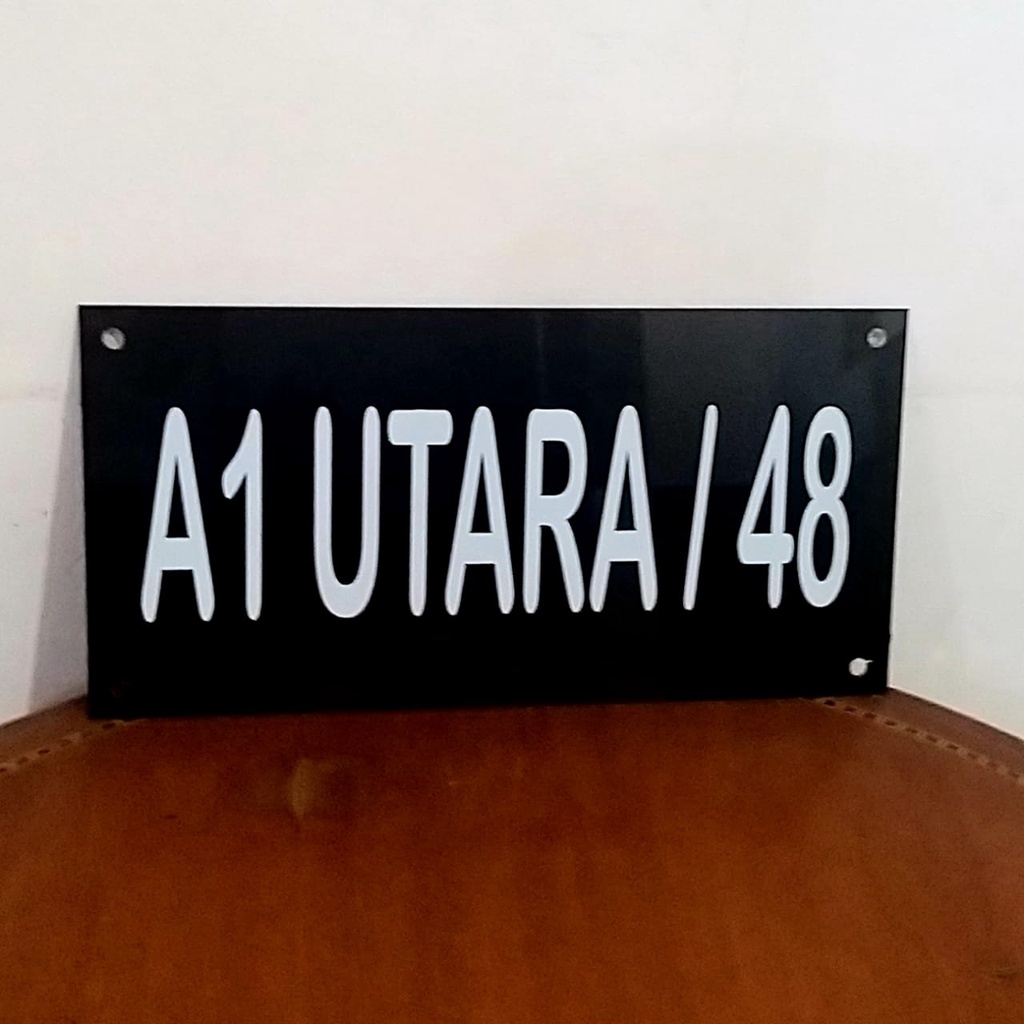 Jual Address Number Home Signboard Acrylic Sign Alamat Nomor Rumah ...