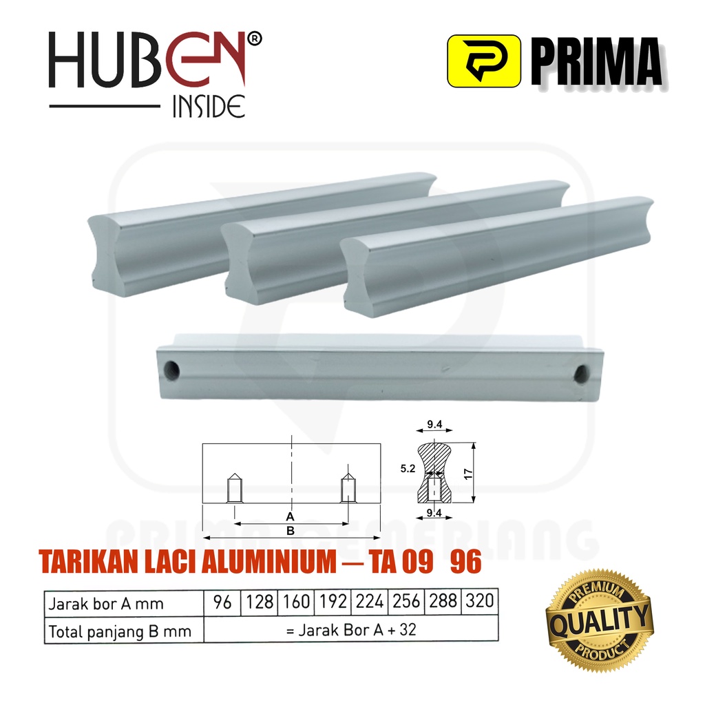 Jual HUBEN HANDLE - TARIKAN ALUMUNIUM TA 09 96 | Shopee Indonesia