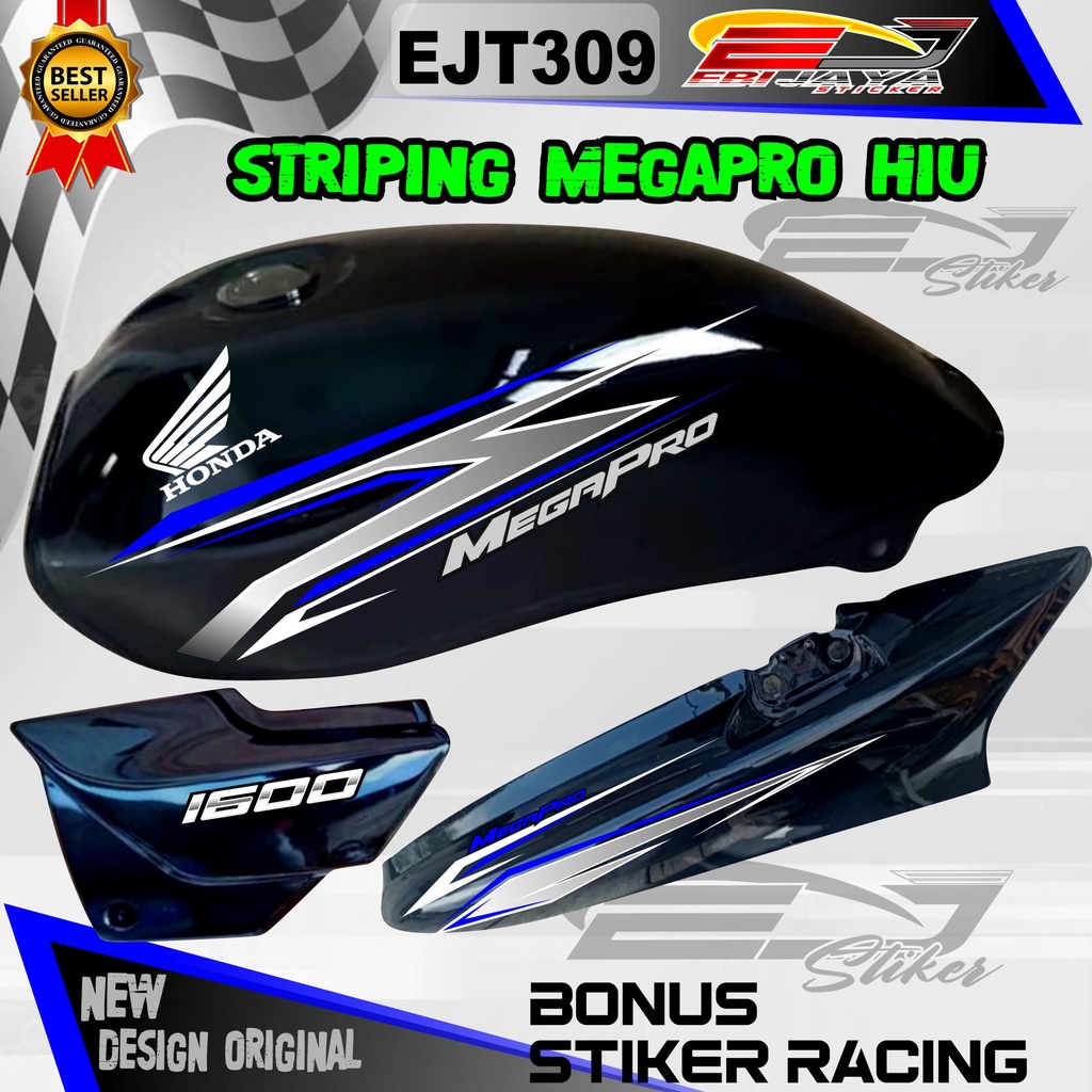 Jual STIKER STRIPING MEGA PRO HIU NEW MOTIF / VARIASI STIKER HOLOGRAM DAN NON HOLOGRAM / STIKER ...