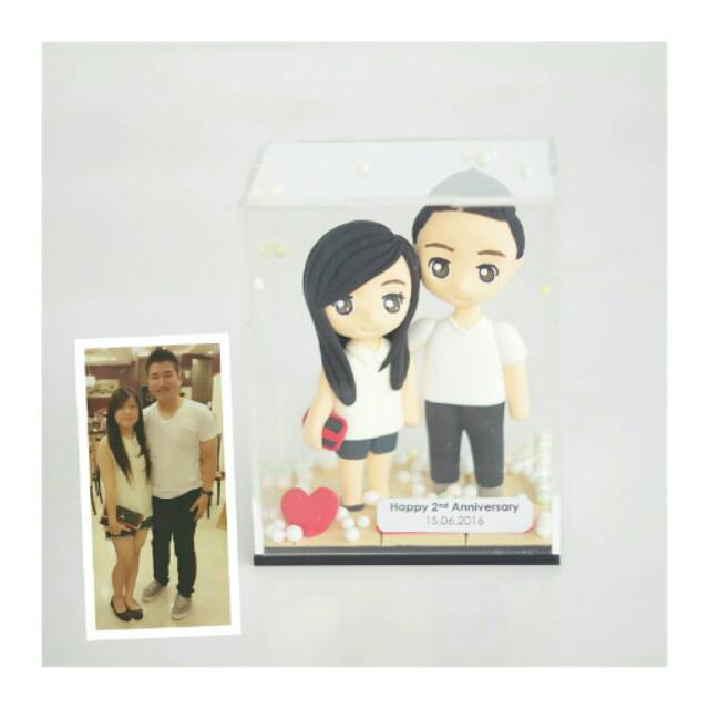 Jual Boneka clay doll figure custom by request kado unik anniversary ...