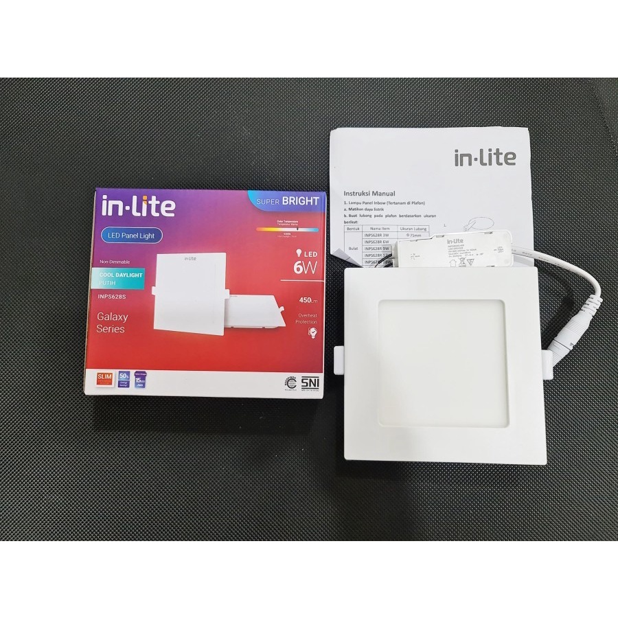 Jual IN LITE LED Panel 6W 6 WATT PERSEGI KOTAK Inbow Ditanam - INPS628S ...