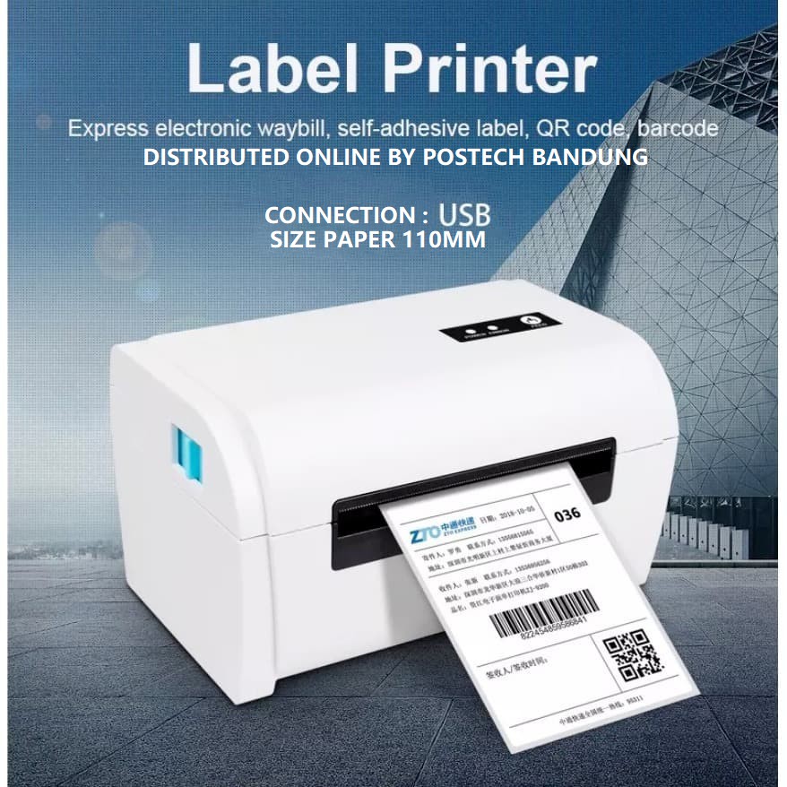 Jual PRINTER RESI PRINTER BARCODE THERMAL - STICKER LABEL 110M USB ...