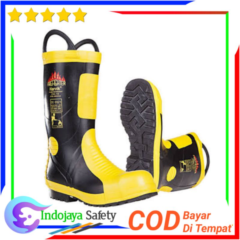 Jual Sepatu Boot Harvik Pemadam Kebakaran - Sepatu Firefighter Harvik ...