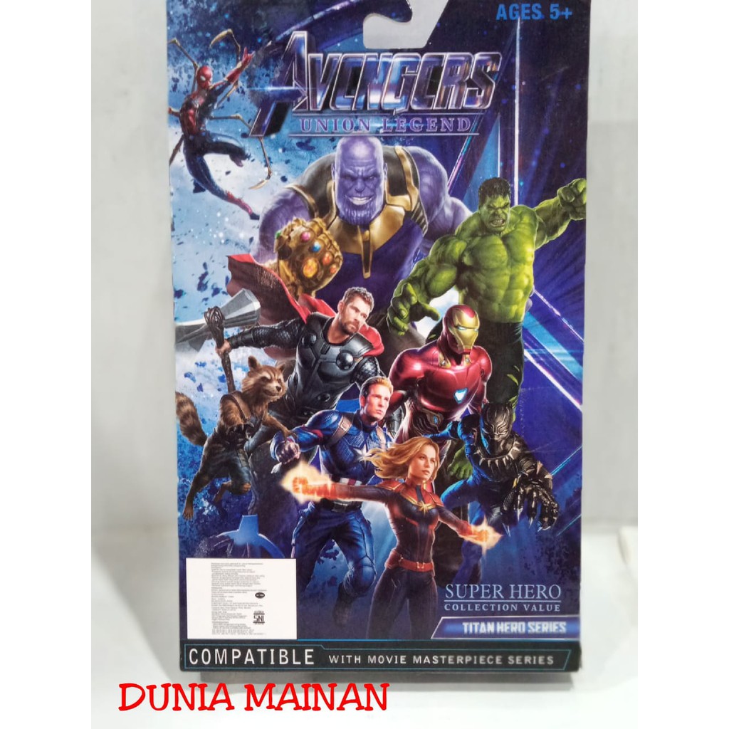 Jual Mainan Robot Avengers Iron spider Hulk Black Panther Thor Legend ...