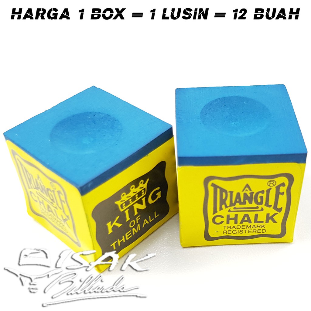 Jual Triangle Chalk USA - 1 Lusin - 12 pcs Kapur Biliar Billiard Cuk ...