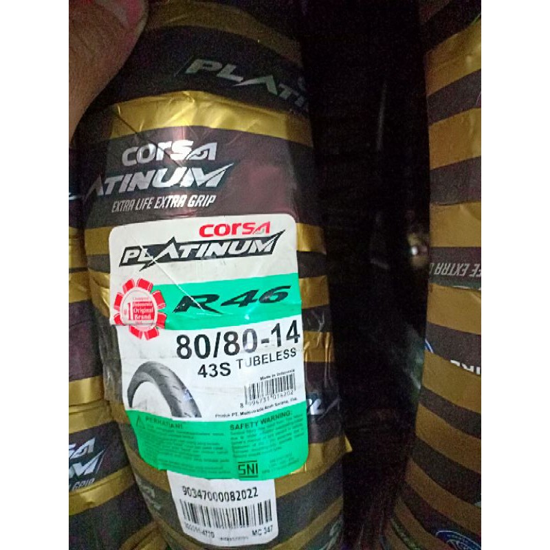 Jual ban corsa R46 ring 14 ukuran 80-80/14 soft compound | Shopee Indonesia