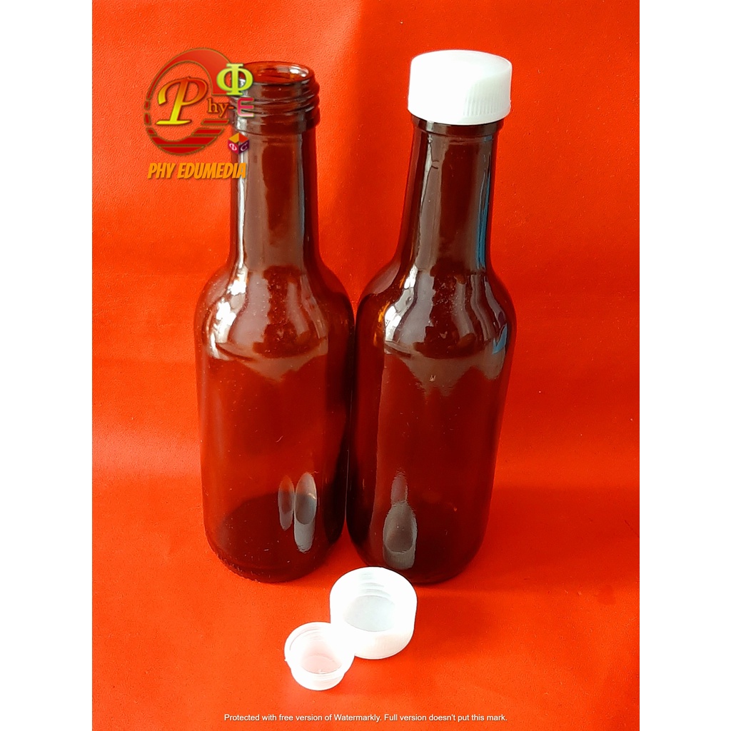 Jual Botol Sirup 200ml Leher Panjang / Botol Sirup Coklat 200ml / Botol Sirup Kaca Amber Coklat ...