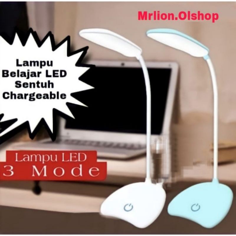 Jual LAMPU BELAJAR LED RECHARGEABLE / DESK LAMP LED/Lampu Sentuh⭐ ICM ⭐ ...