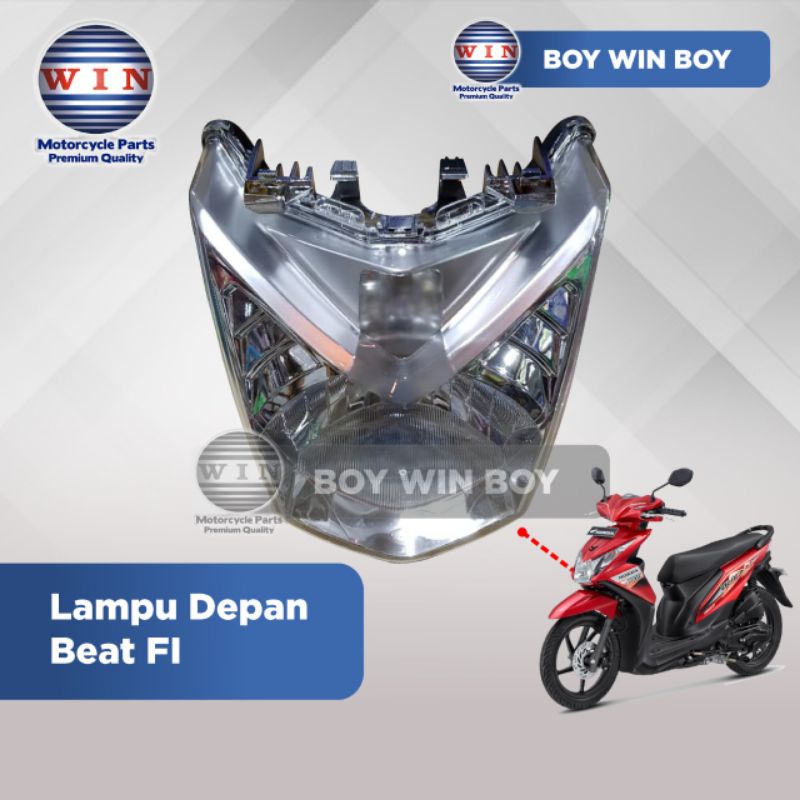 Jual LAMPU DEPAN 1 SET PLUS REFLEKTOR UNIT HONDA BEAT FI 2012 2013 2014 ...